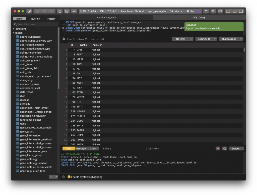 Open Genes — Biological database of human genes associated with aging